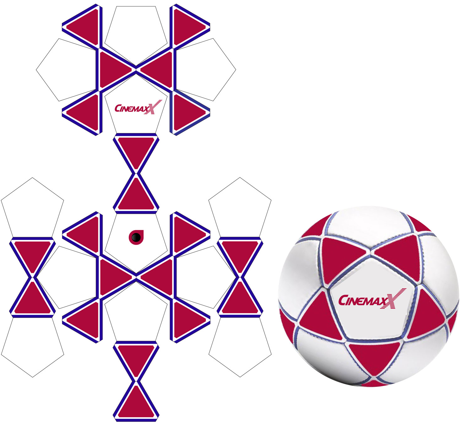 Star Shape - Soccerball Templates - Custom made promotional balls